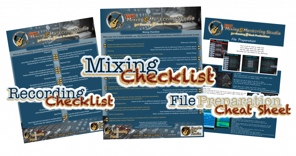 Recording Checklist - Simple Life Studio