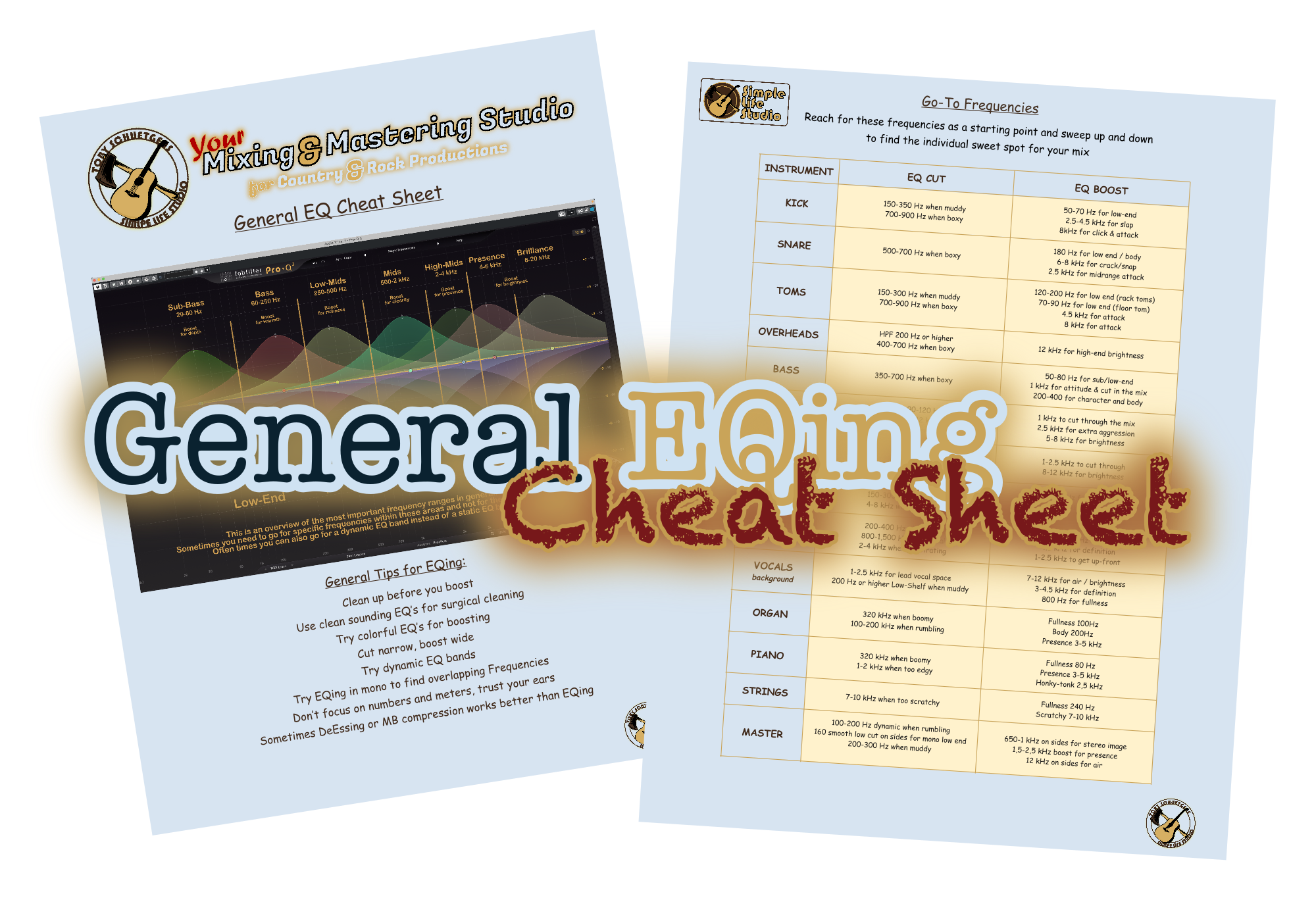 General EQing Cheat Sheet - Simple Life Studio